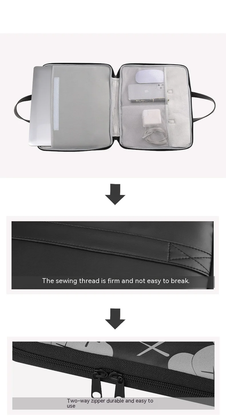 Factory Custom Design 13 14 15 6 Inches Laptop Sleeve Bag Soft Pu