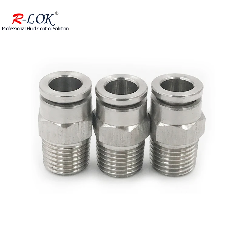 Ss Pneumatic Push In Fitting Push To Connect Air Fittings Pneumatic ...