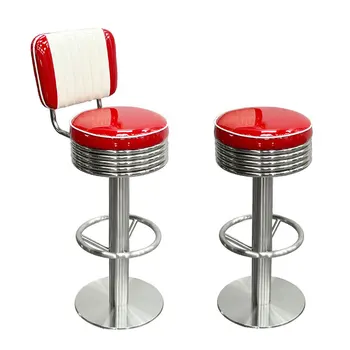 Classic Retro Diner 50s Bar Stool Swivel High Counter Height Stainless ...
