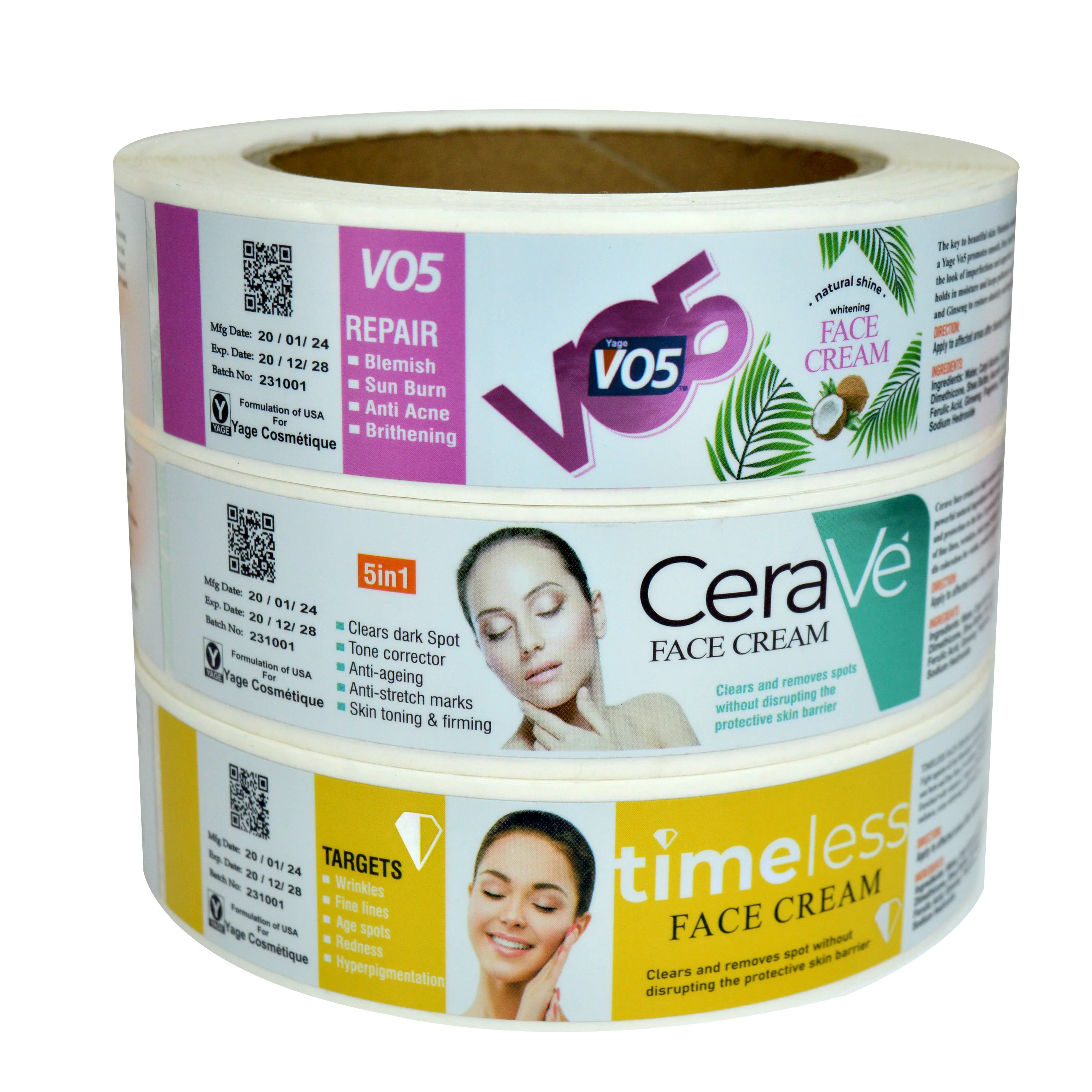 Custom Waterproof Label Sticker for Face Cream Perfume Craft Wig ...