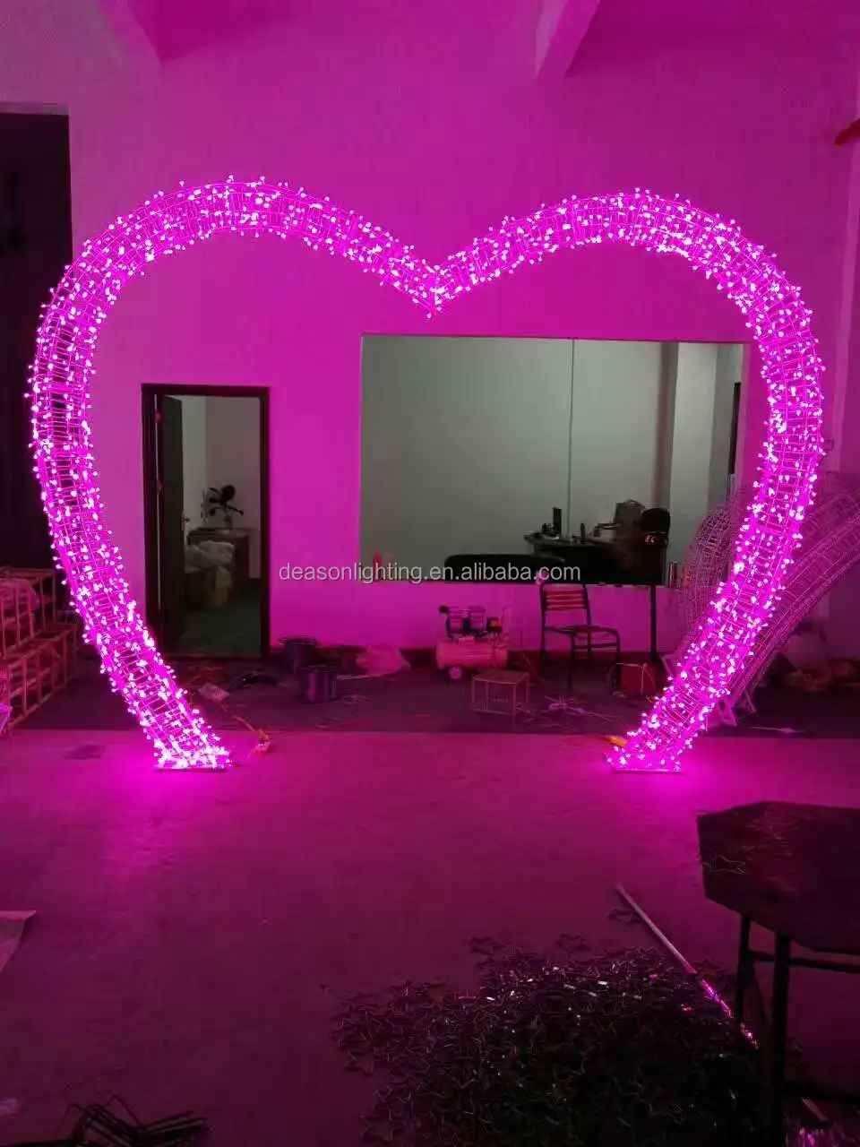 Wedding Decoration 3d Christmas Led Heart Arch Light Outdoor Street ...