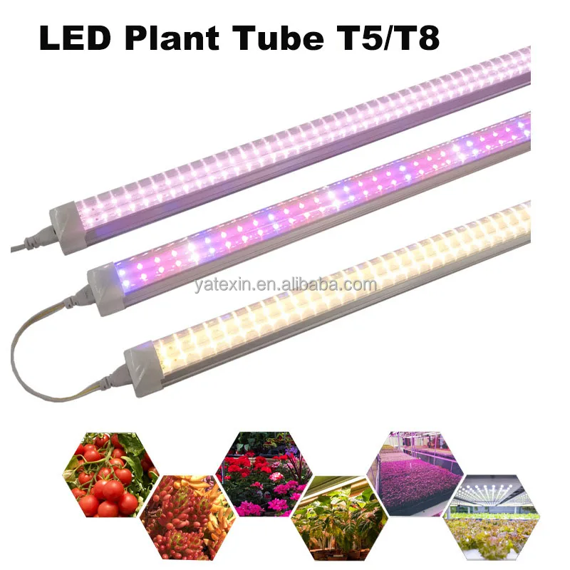 Custom T5 T8 Tube Led Grow Light Full Spectrum Linkable 18W Shelf ...
