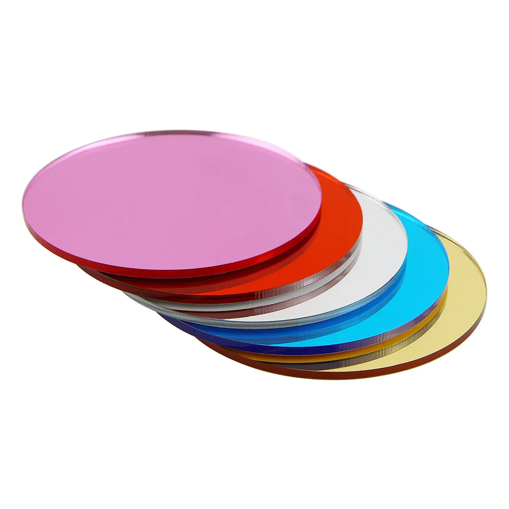 Small Size Removable Acrylic Mirror Wall Sticker Adhesive Round Circle ...