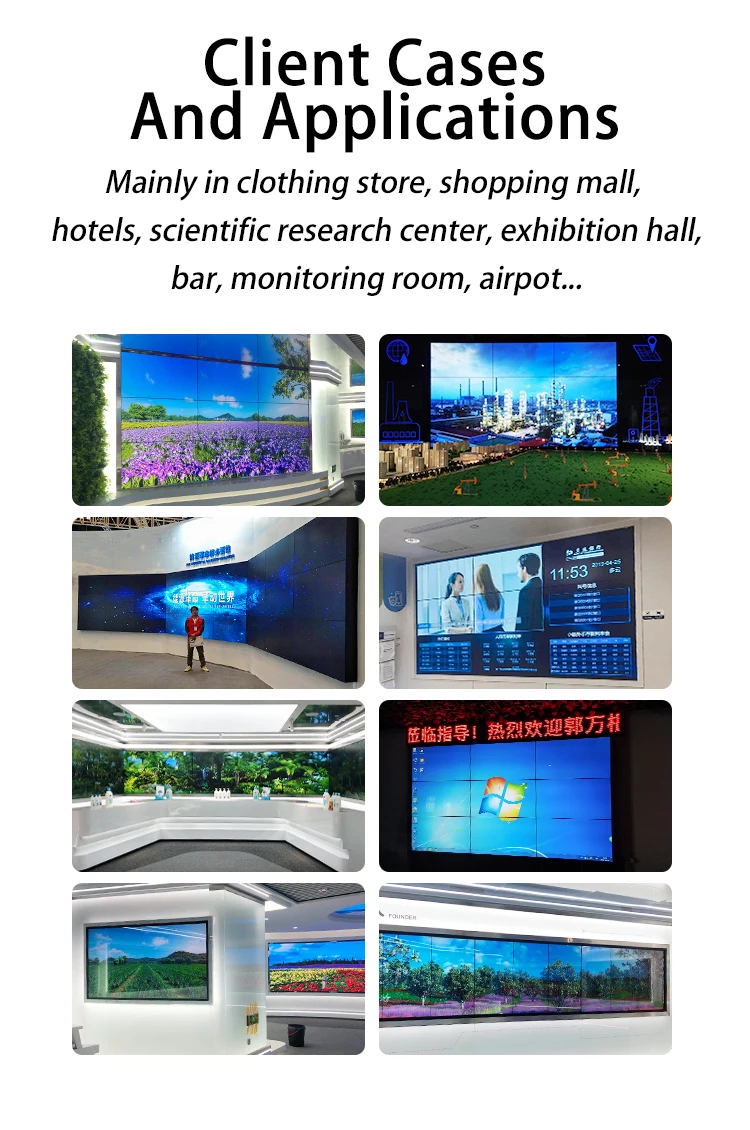 4k Controller Indoor Video Wall 55 Inch 3x3 Mount Advertising Display ...