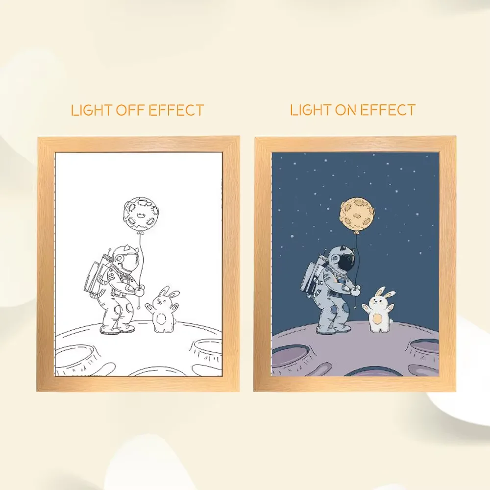 Solo Leveling Sung Jin Woo Black Frame 3D LED Lamp Wall Hanging Art ...