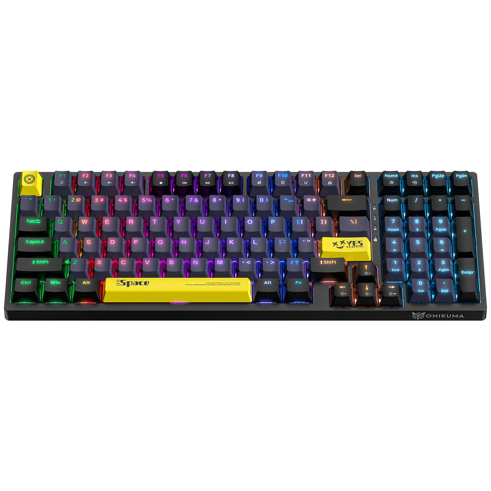 Onikuma G38 Wired Ergonomic Gaming Keyboard Double Color Injection ...