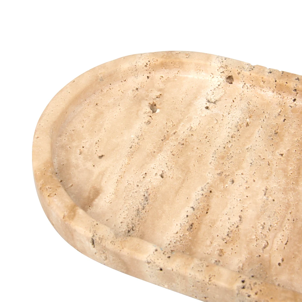 Marble Stone Serving Tray Oval Travertine Trays for Home Decoration ...