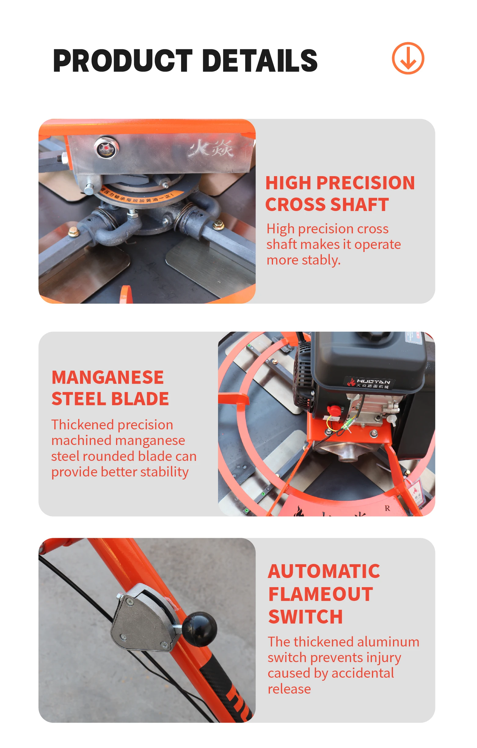 Gasoline Power Trowel Concrete Trowel Machine - Buy Concrete Machinery ...