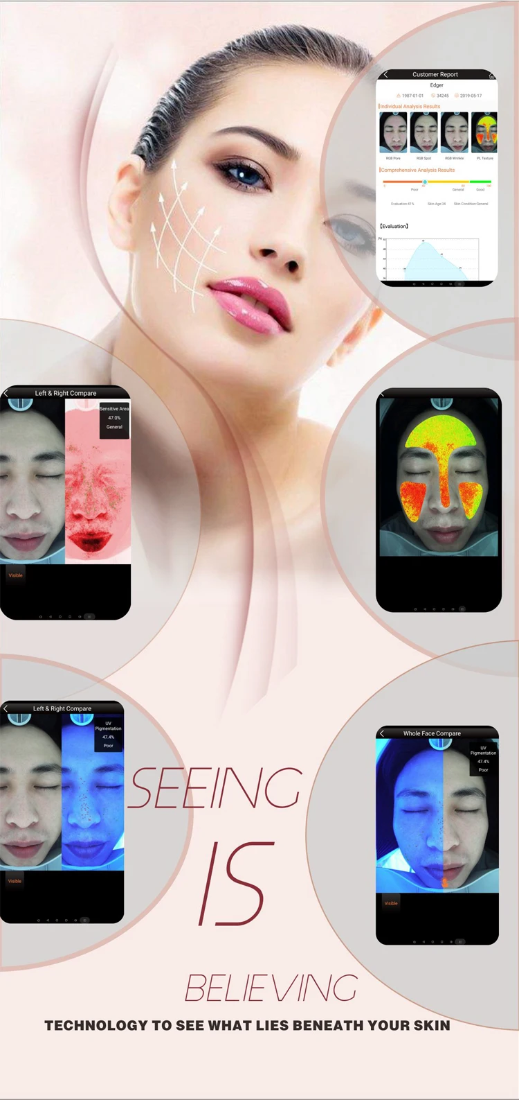 Multifunction 2024 Skin Analysis Machine 3d Skin Analyzer Facia Machine ...