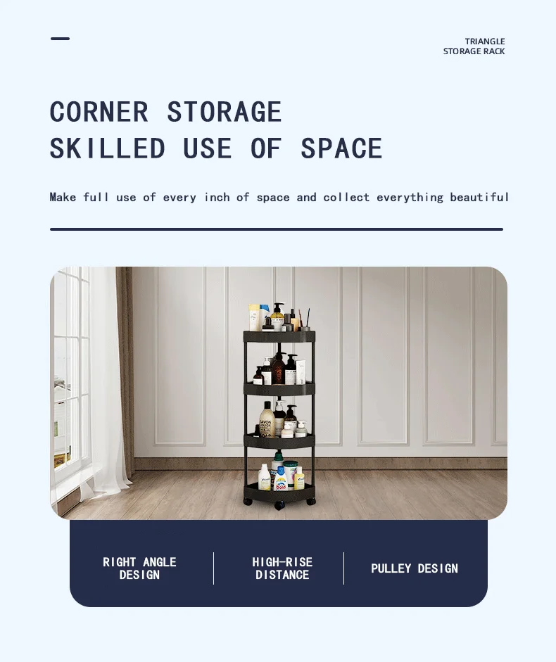 Kitchen Vertical Triangular Storage Rack,Bathroom Plastic Storage Rack ...