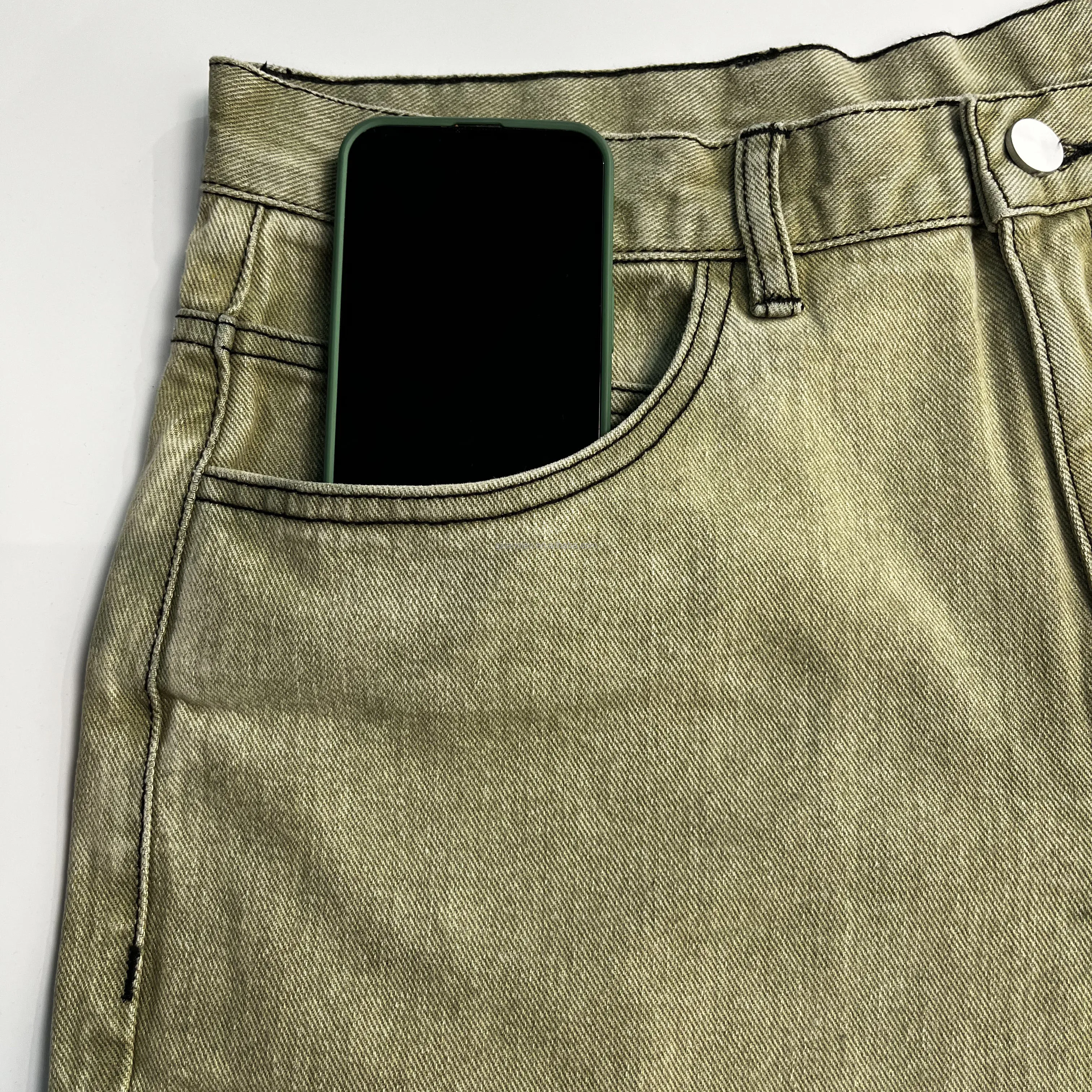 Blue Team Manufacturer Green Color Custom Big Back Pocket Loose ...