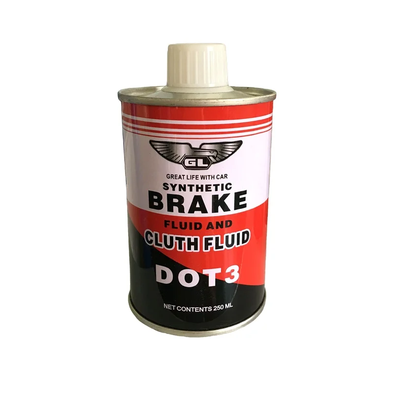 OEM Car Vehicle Brake Fluid DOT 3 & DOT 4 Tin Cans 250ML Blue Brake Oil ...