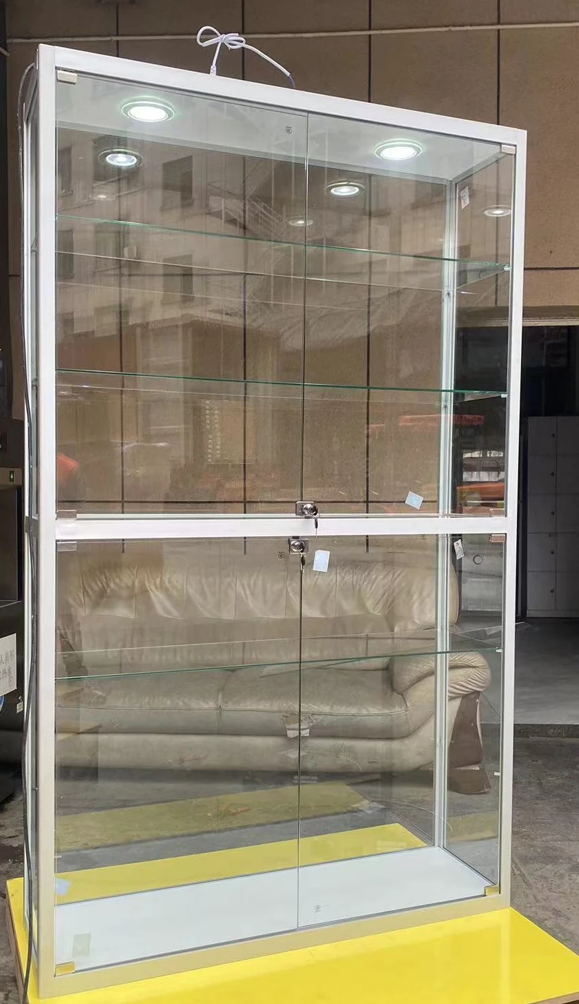 Aluminium Frame Full Vision Showcase - Lockable & Stylish