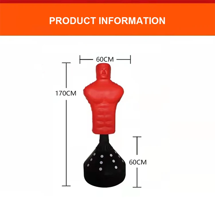 Human Shaped Standing Sandbag Punching Bag - Durable Freestanding ...