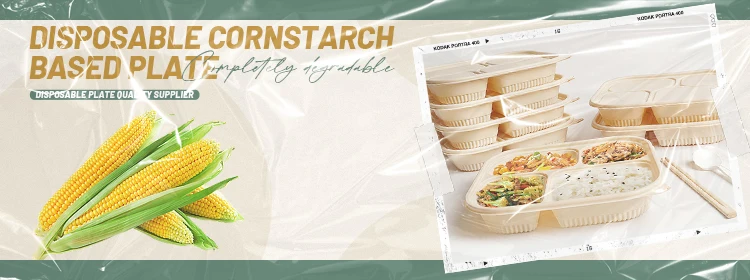 Biodegradable 4 Compartment Microwaveable Cornstarch Takeout Food ...