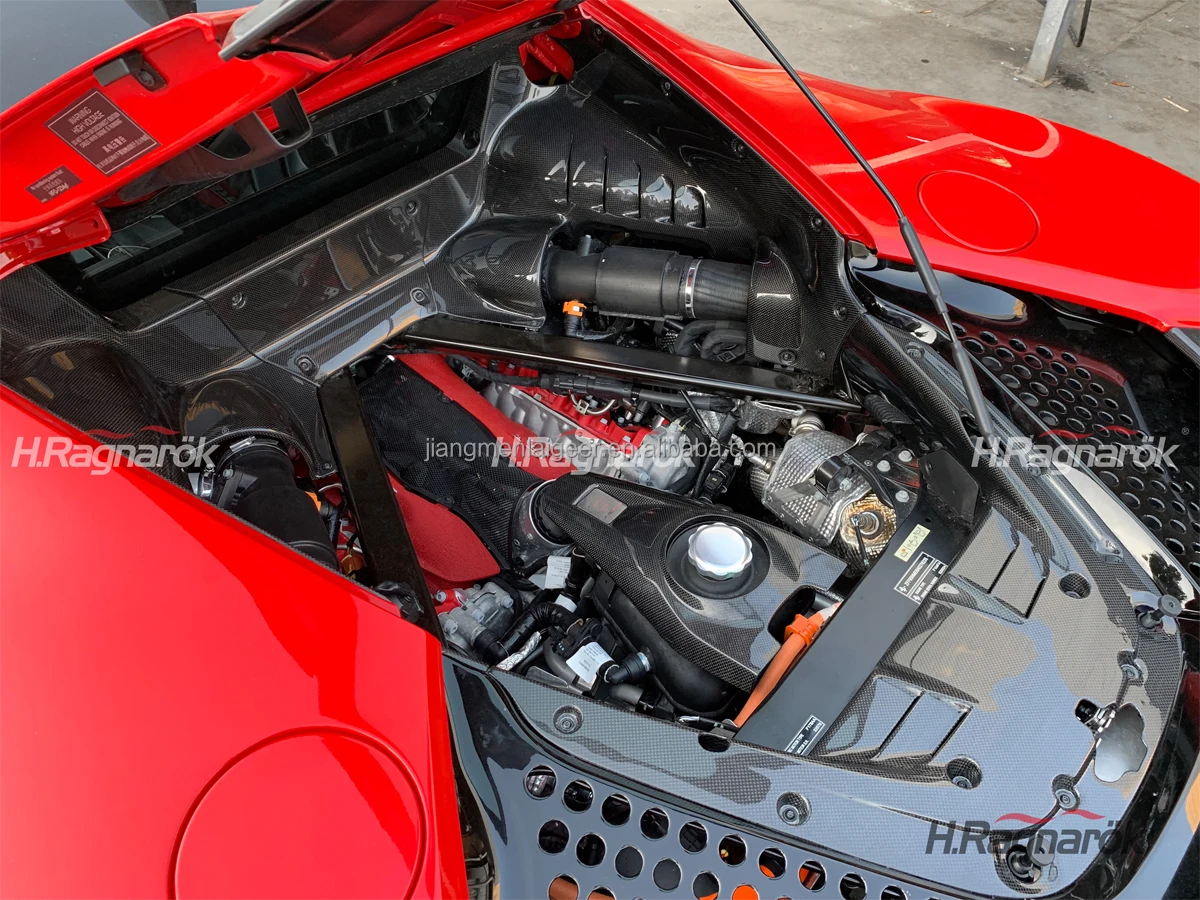Dry Carbon Fiber Engine Heat Sink Interior Kit for Ferrari SF90 ...