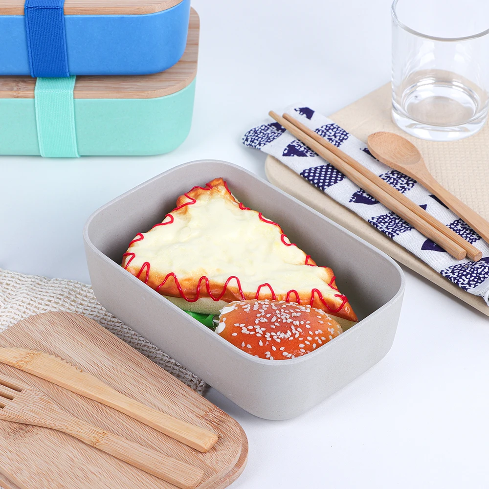 Free Branding Bamboo Food Container Salad Box Sandwich Lunch Box - Buy ...