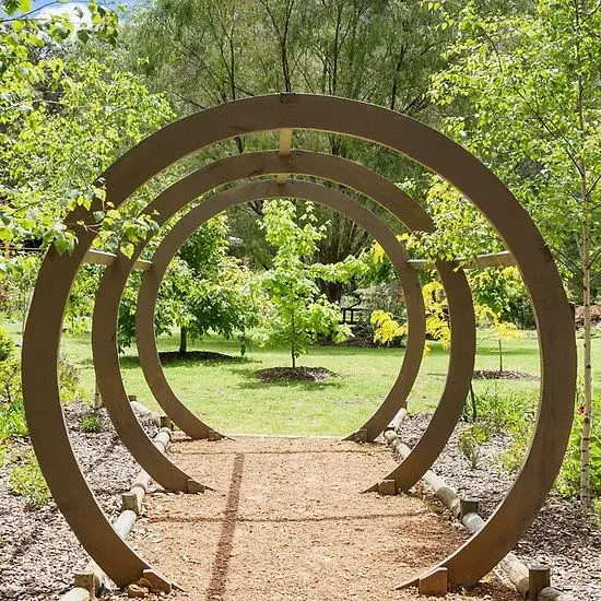 Outdoor Decorative Corten Steel Moongate Rusty Steel Moon Gate Moon ...