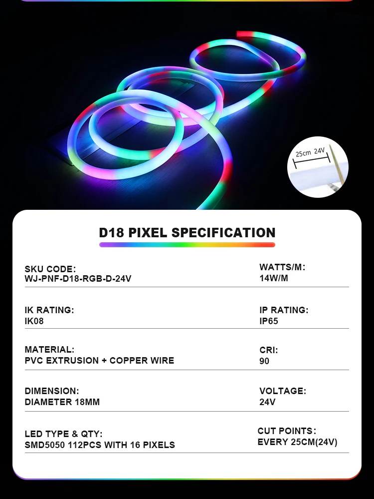 360 Degree Color Changing Rgb Flexible Led Neon Flex Tube Light Pwm Rgb ...