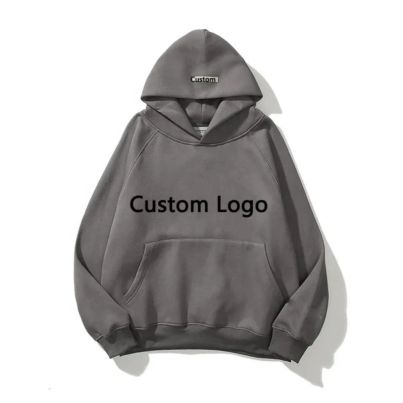 Custom Logo 400gsm Cotton Unisex Heavyweight Blank Zip up Hoodies Mens ...