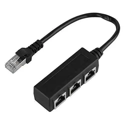 Rj45 Hub Rj45 Female Connector Male To 3 Ports Female Lan Ethernet ...