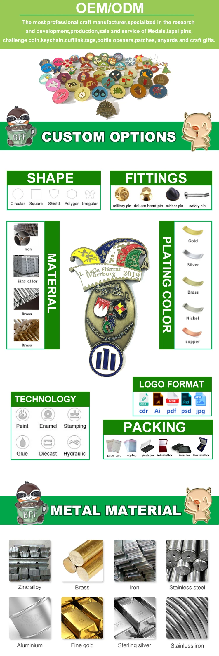 Cheap Custom Anime Cute Tin Button Emblem Garment Blank Round Lapel Pin ...