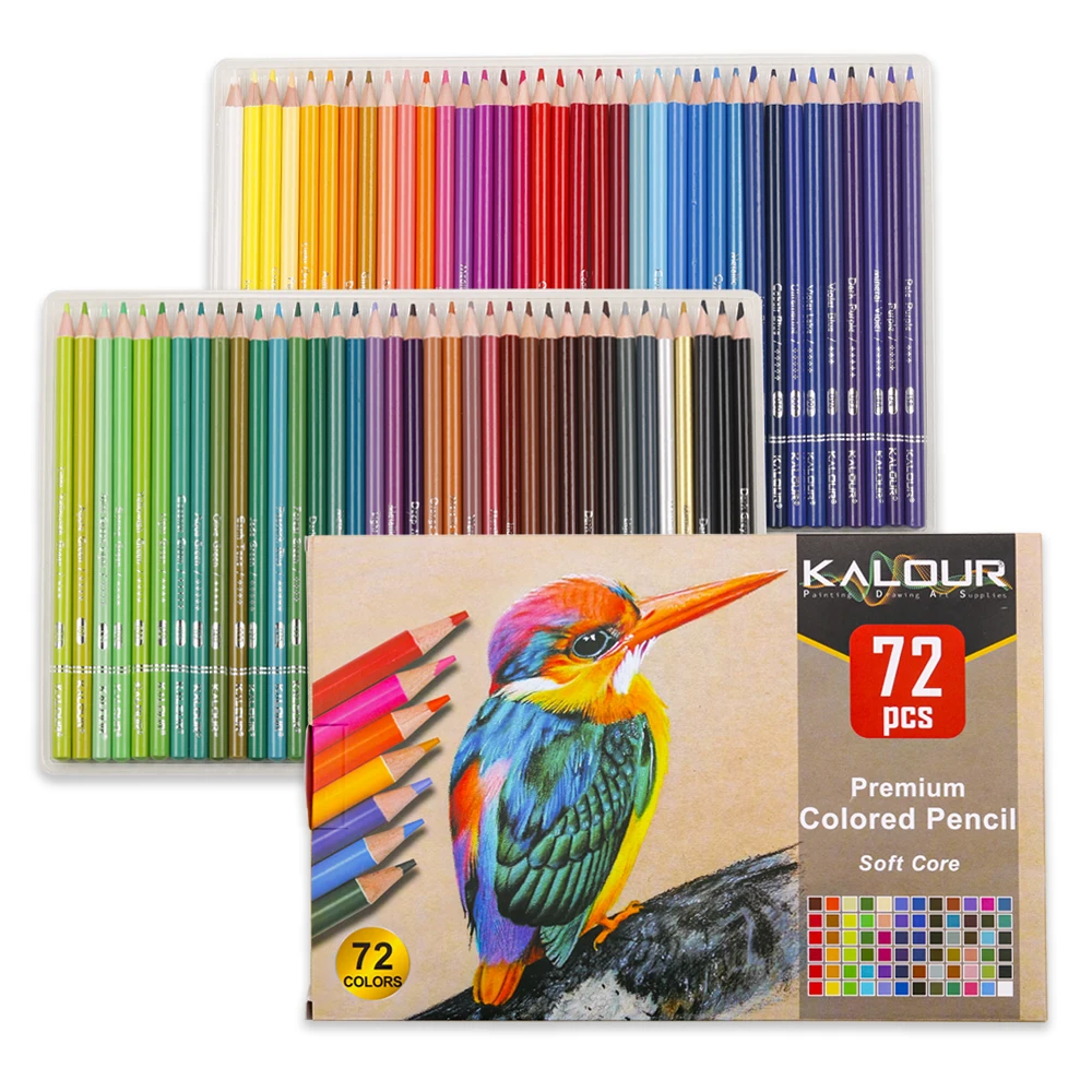 72pcs Colored Pencils - Vibrant, Soft Core, and Affordable