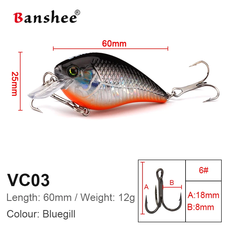 Best Selling Crankbait Vc03 Square Bill Long Casting Tackle Koder Lure ...