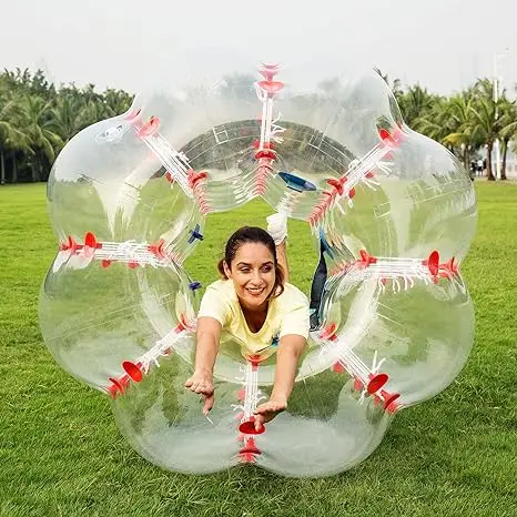 Adult Tpu / Pvc Inflatable Bumper Ball Human Bubble Football Soccer ...