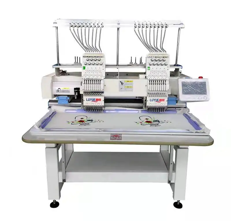 12 Needles 6 Heads High Speed Flat Computerized Embroidery Machine ...