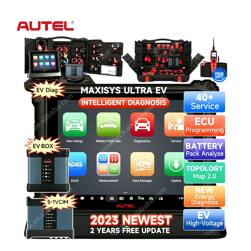 Autel Maxisys Ultra Ev 40 Service Ecu Battery Pack Tool 5-in-1 Vcmi Ev ...
