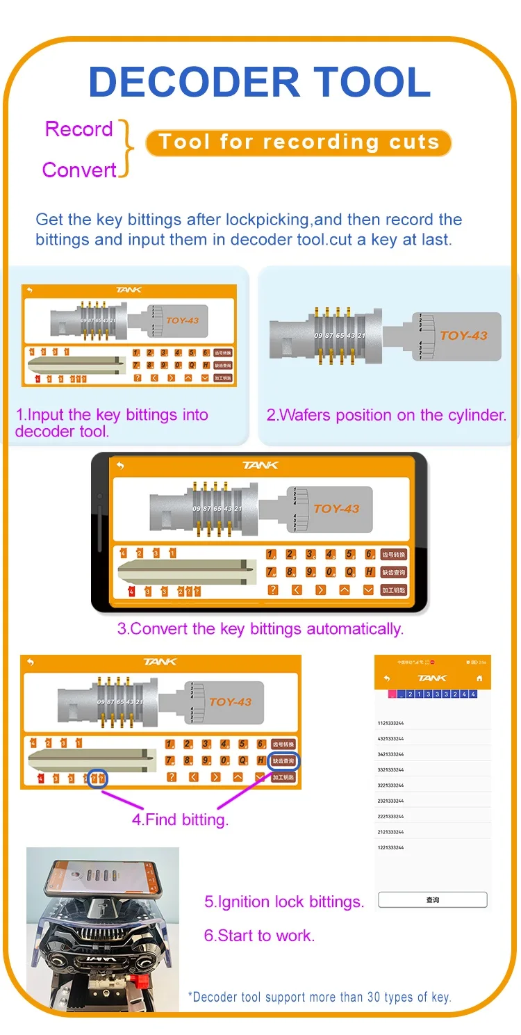 2M2 Magic Tank Key Cutting Machine with Lifetime Update & OEM
