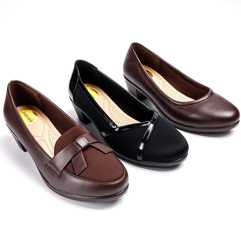 Pu Leather Patchwork Stretch Fabric Upper Bow Round Toe Big Size Mid ...