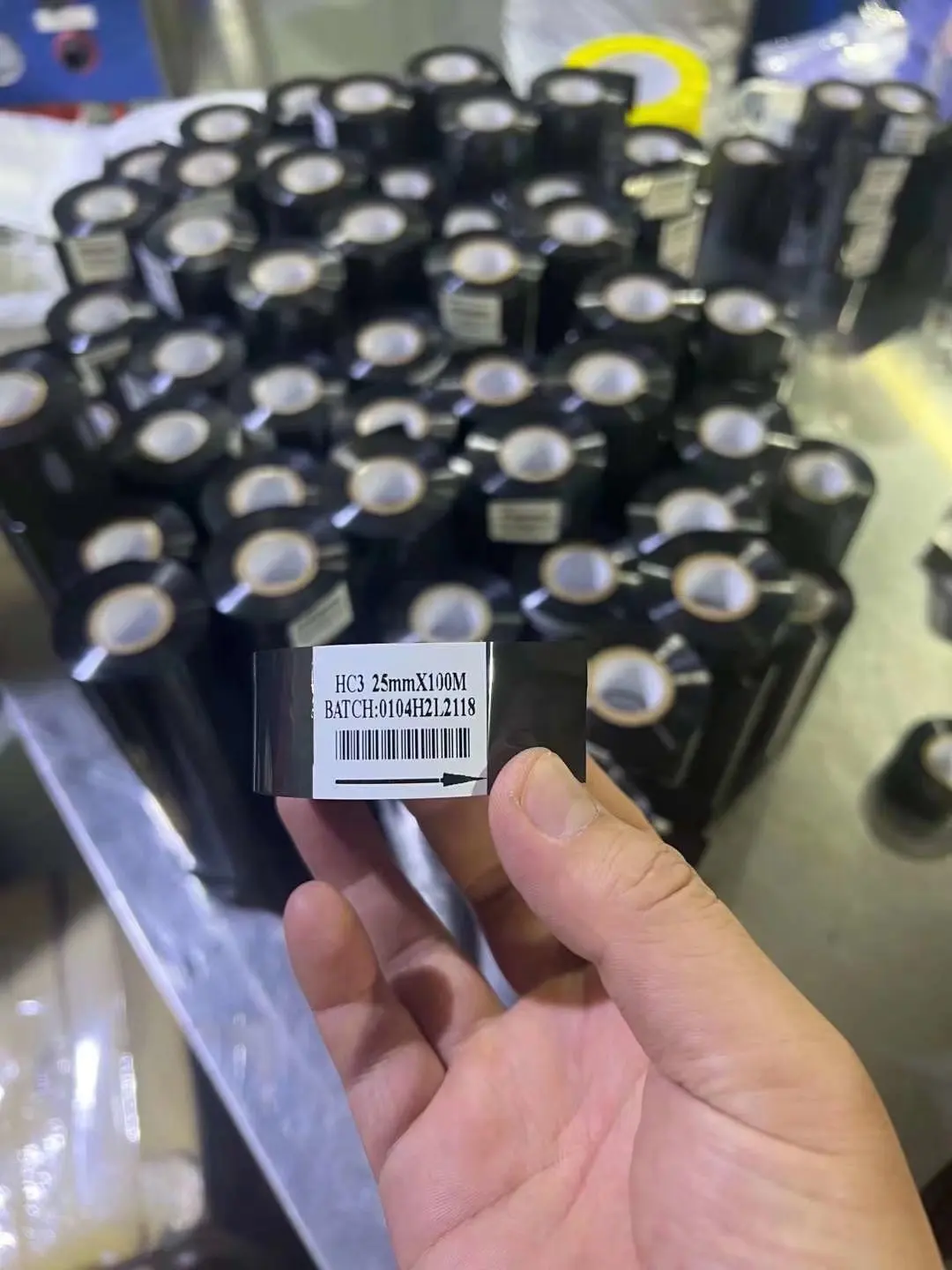 30mm Hot Stamping Foil - Black Coding Ribbons for Expiry Date