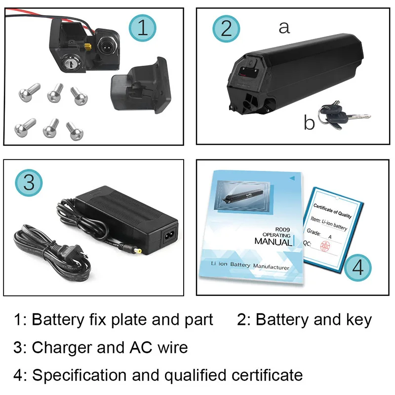 Reention Dorado 48V/52V Lithium Ebike Battery 17.5Ah for Bafang BBSHD ...