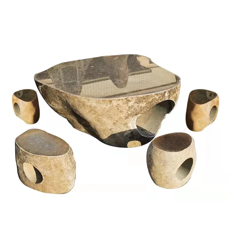 Beige Travertine Flower Pot Planters - Customized for Garden Decor