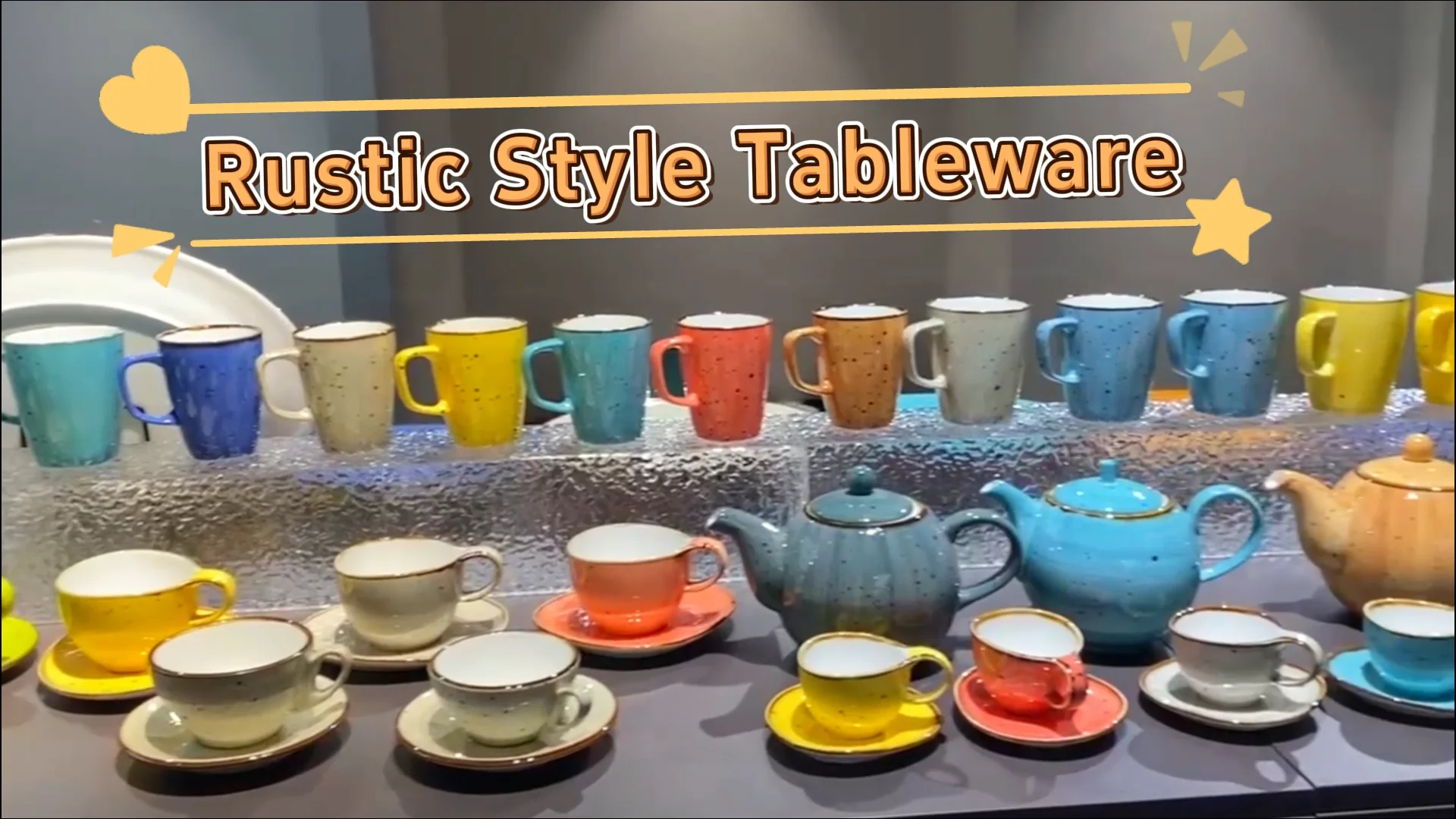 Handpainted Rustic Speckle Crockery Tableware Porcelain Irregular ...