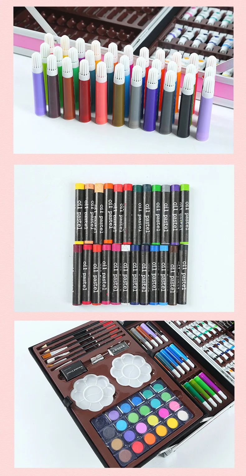 Wood Deluxe Color Set De Arte 145 Piezas Art Crafts Pencil Supplies ...