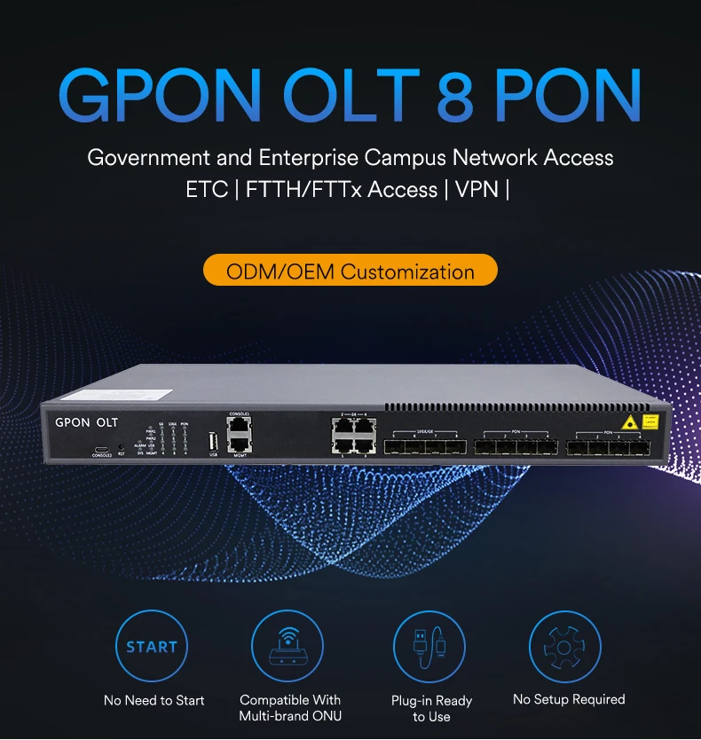 Hot Selling China Manufacturer 8 Pon Port Gpon Olt Support Ftth Fttb ...