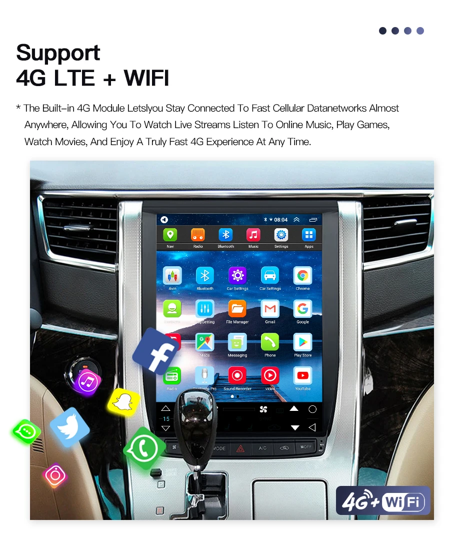 STWEI for Toyota Alphard ANH20 Elfa A20 2008-2014 Car Multimedia Player ...