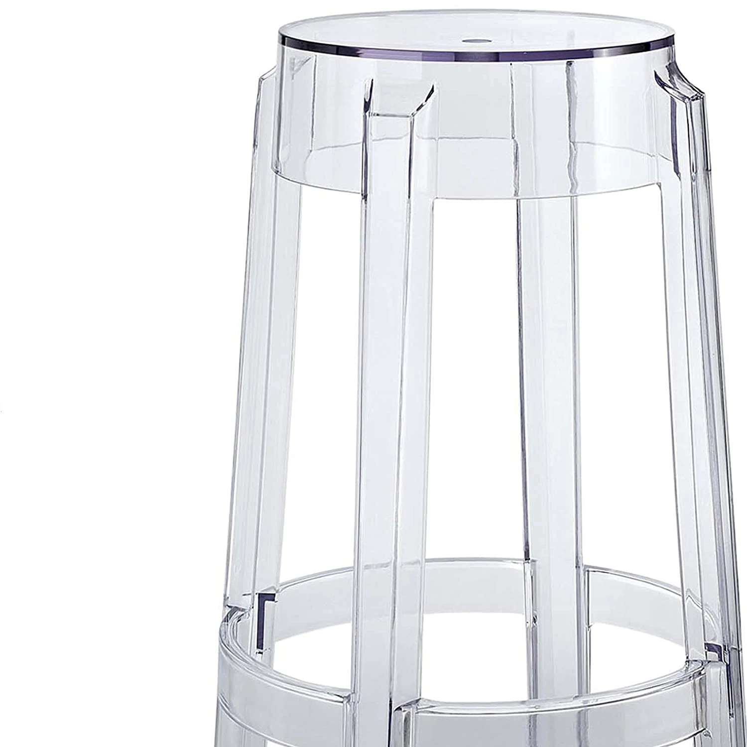 Modern Luxury China Home Center Plastic Round Counter Stool Clear ...