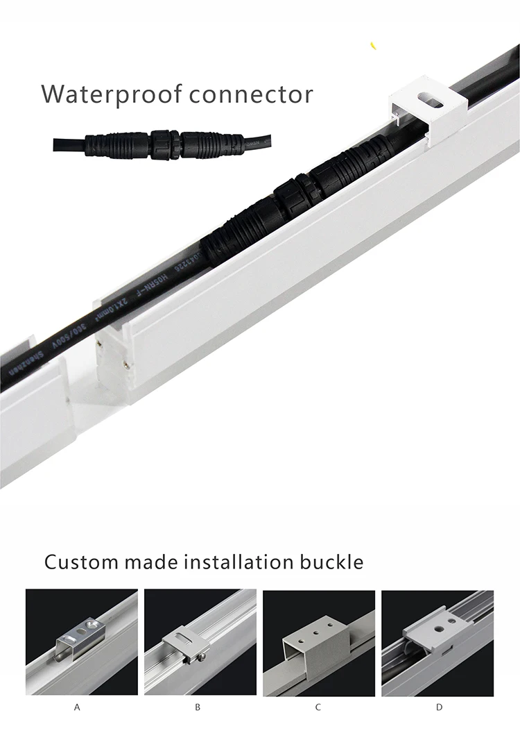 Exterior Ip66 Waterproof 4000k Led Linear Light Linkable Dc24v 15w 12w ...