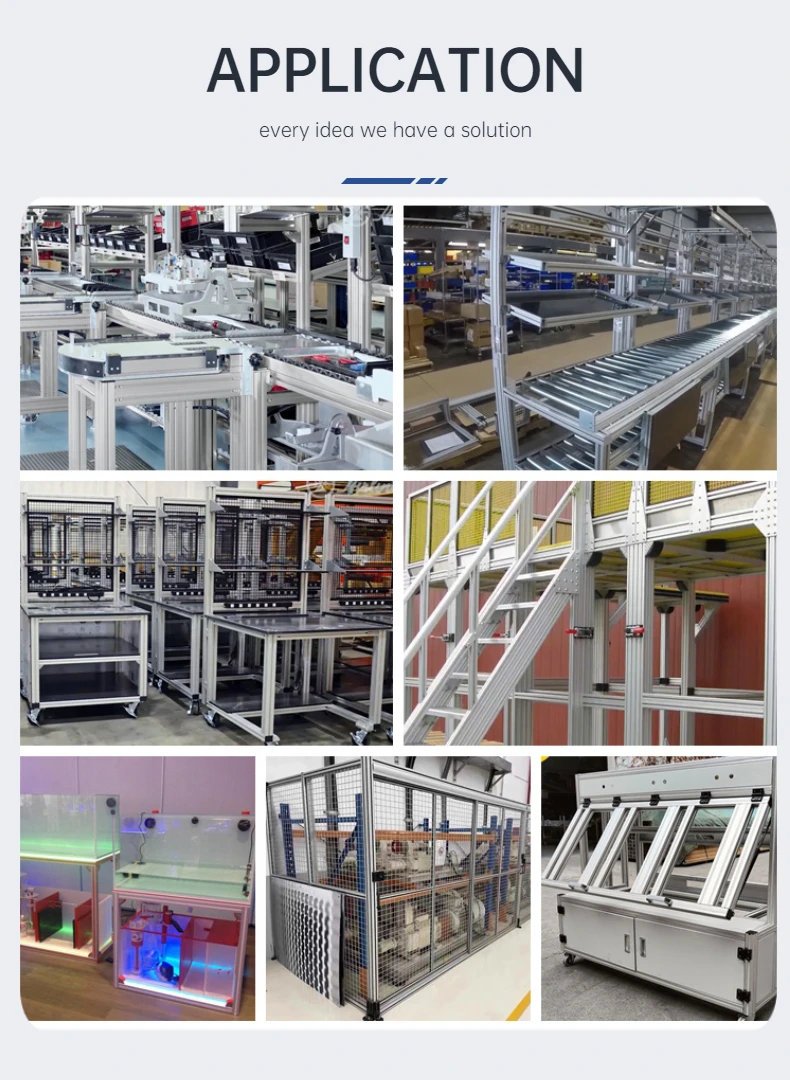 Profil T Nut Modular Alu Fittings - T-Slotted Aluminum Extrusion
