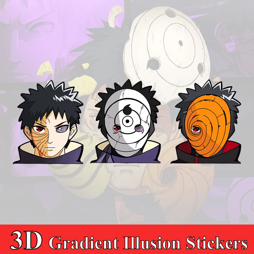 34 Design Anime Hottest Narutos Uchiha Obito 3d Gradients Illusion ...