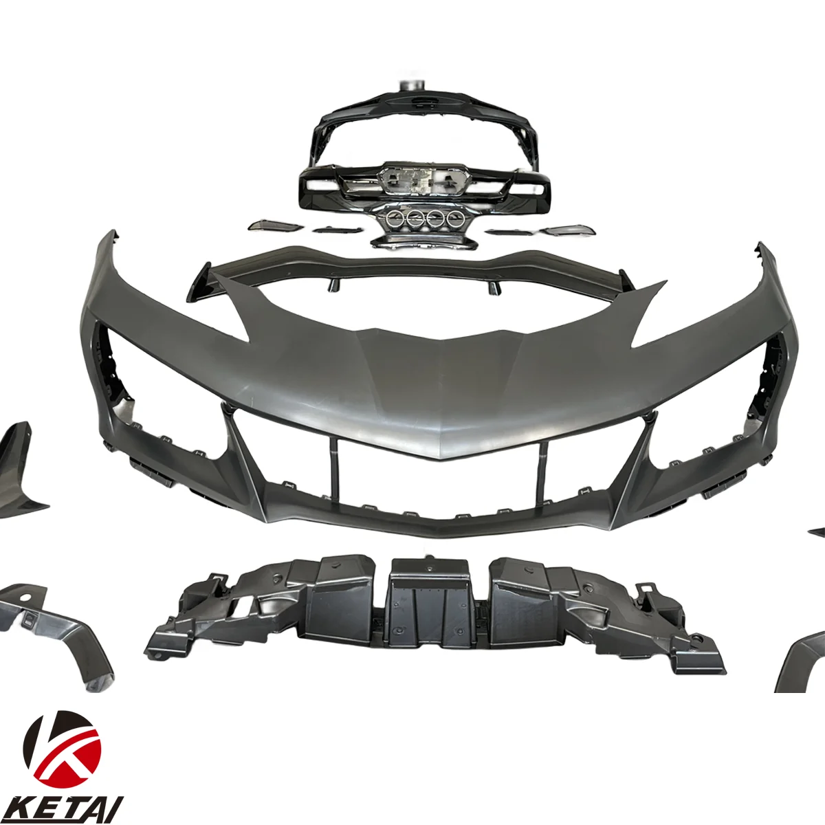 Auto C8 Z06 Style Front Bumper Modification Kit for Chevrolet Corvette
