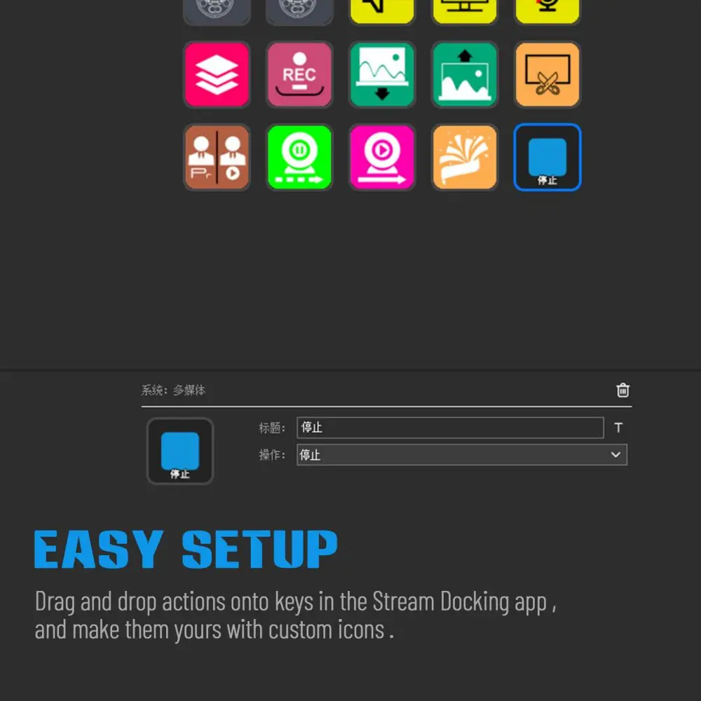 Stream Deck Custom Keyboard - 15 LCD Keys Programmable