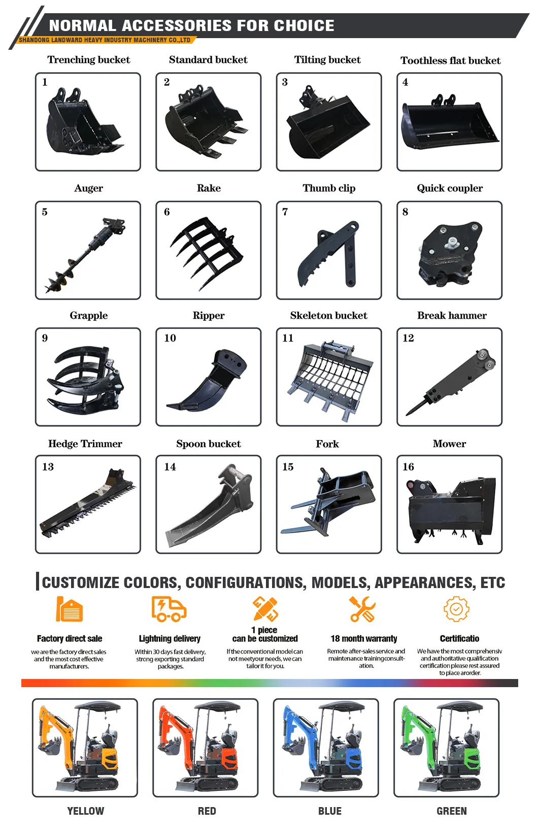 Free Shipping Landward 1.5 Ton Mini Excavator XT13U - Hydraulic Crawler ...