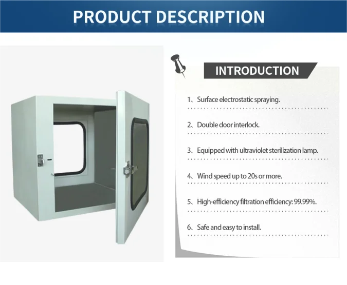 Laboratory LAB Transfer Window Pass Through Box for Clean Room PASS BOX ...