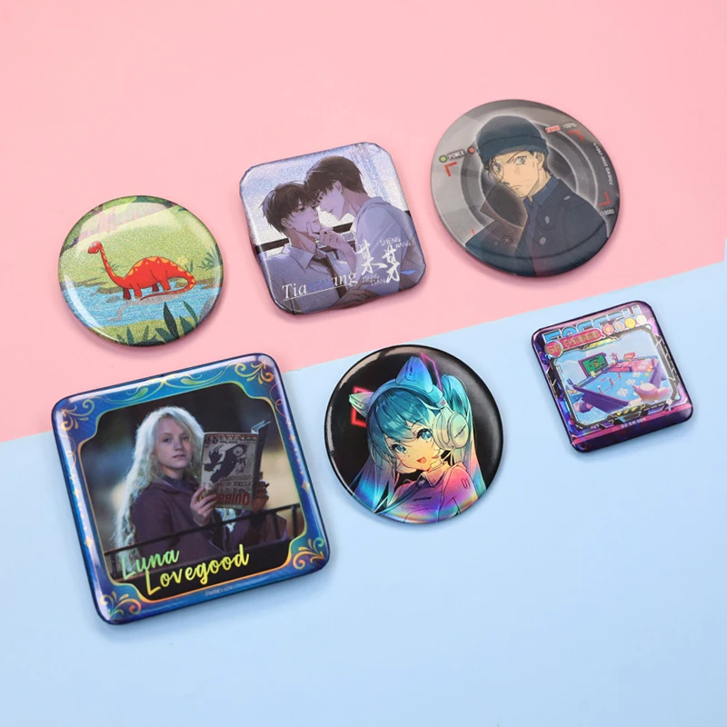 Alibaba.com: Custom Button Pins 25mm 32mm 50mm Round Badge, Holographic ...