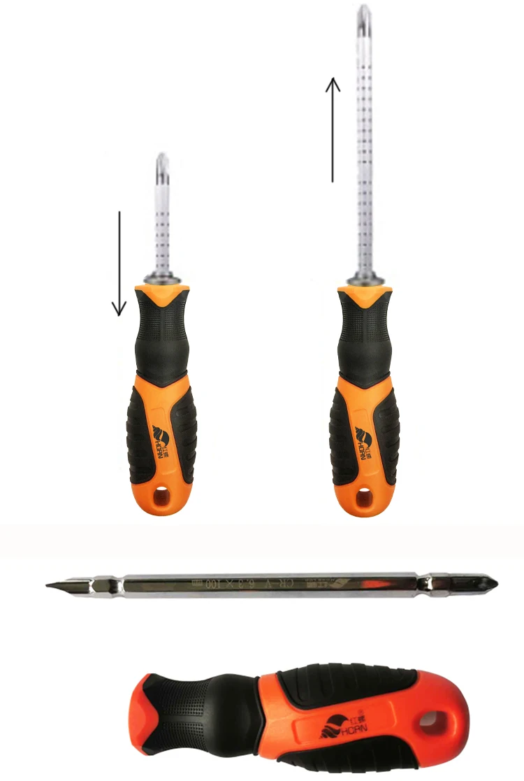 Two Way Double Head Screwdriver Set with Strong Magnetic Tip Slotted ...